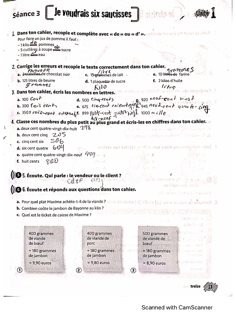 Una Tarea de Francés No Se Que Es en VD | PDF