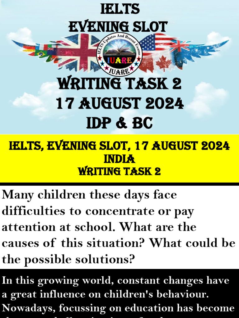 17 August 2024 Writing Task 2 Evening | PDF