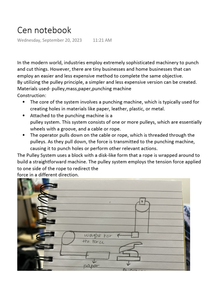 Cen design notebook | PDF