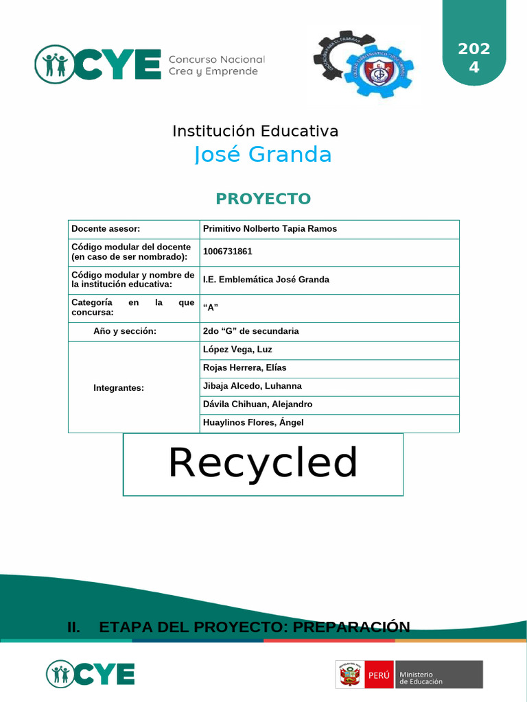 Portafolio Crea y Emprende - EPT - 2024 | PDF