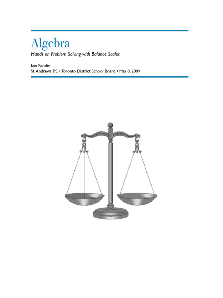 Algebra | PDF | Weighing Scale | Algebra