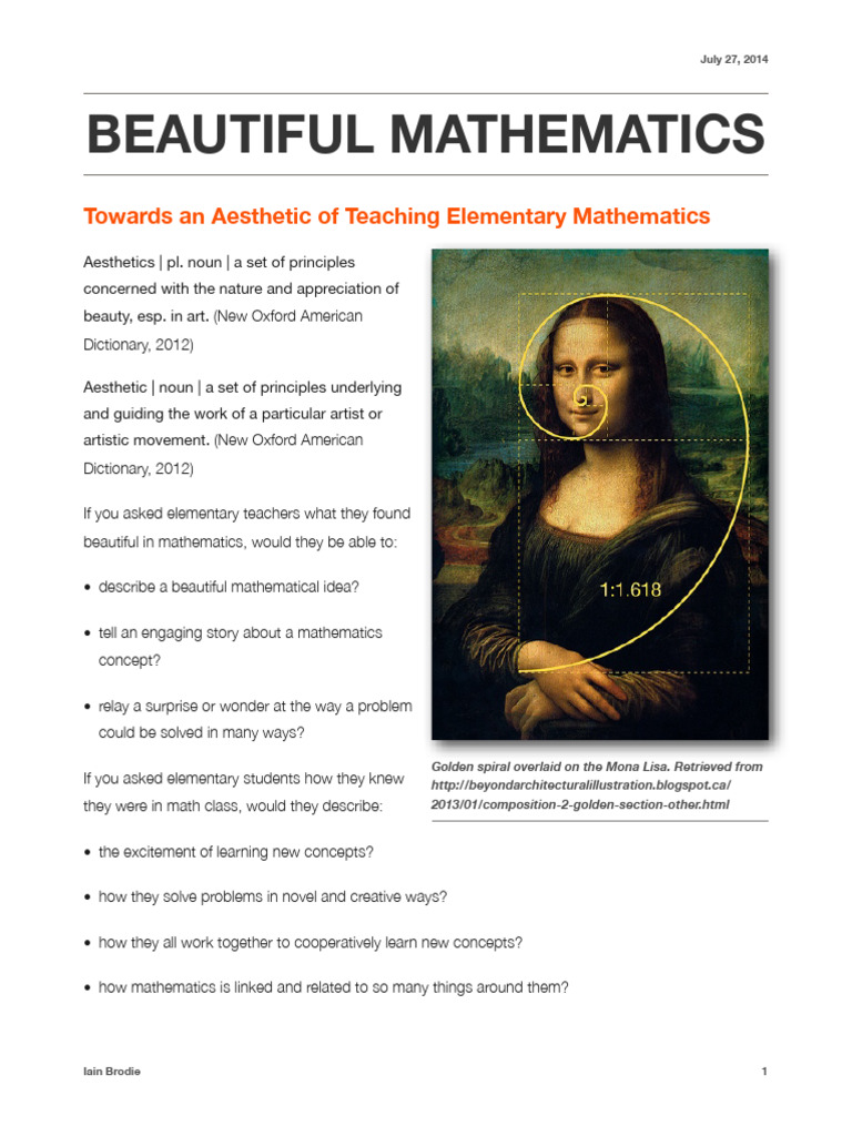 Beautiful Mathematics | PDF