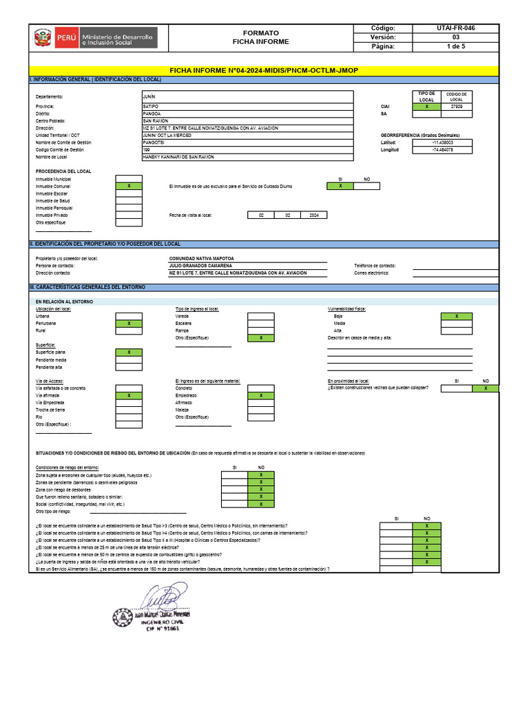 04 Ficha Inf No 04-2024 Ciai Haneky Kaninari Pangoa_compressed | PDF