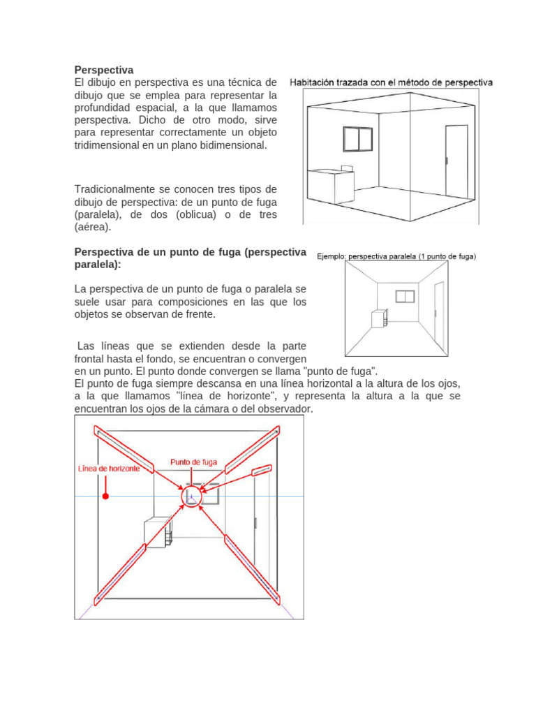 Perspectiva, Definicion y Tipos de Perspectiva. | PDF