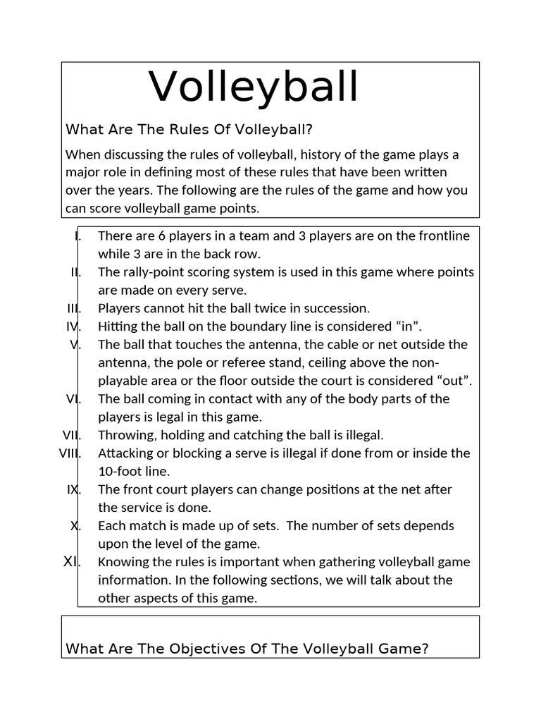 Volleyball | PDF