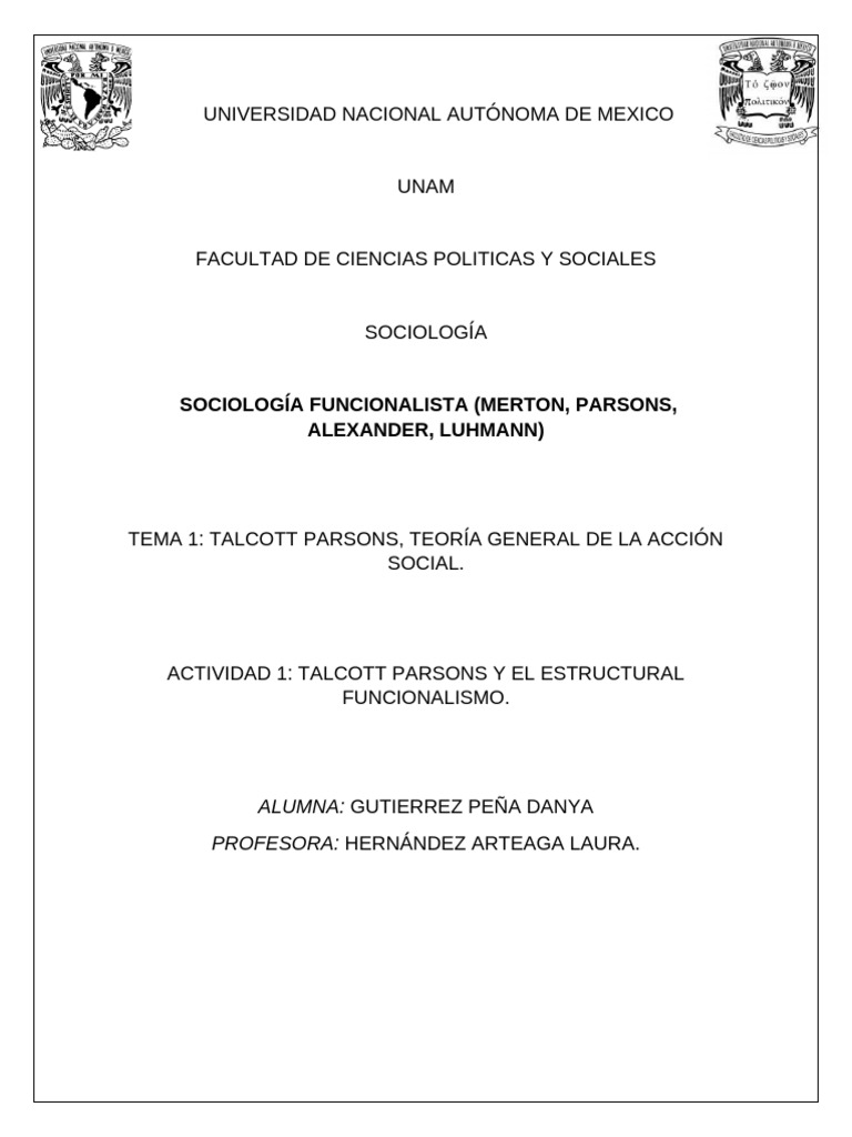 Talcott Parsons | PDF