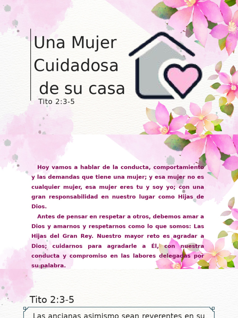 Mujer Cuidadosa de Su Casa | PDF