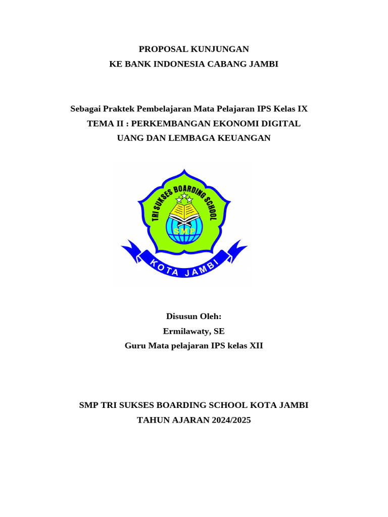 Proposal Bank Indonesia | PDF