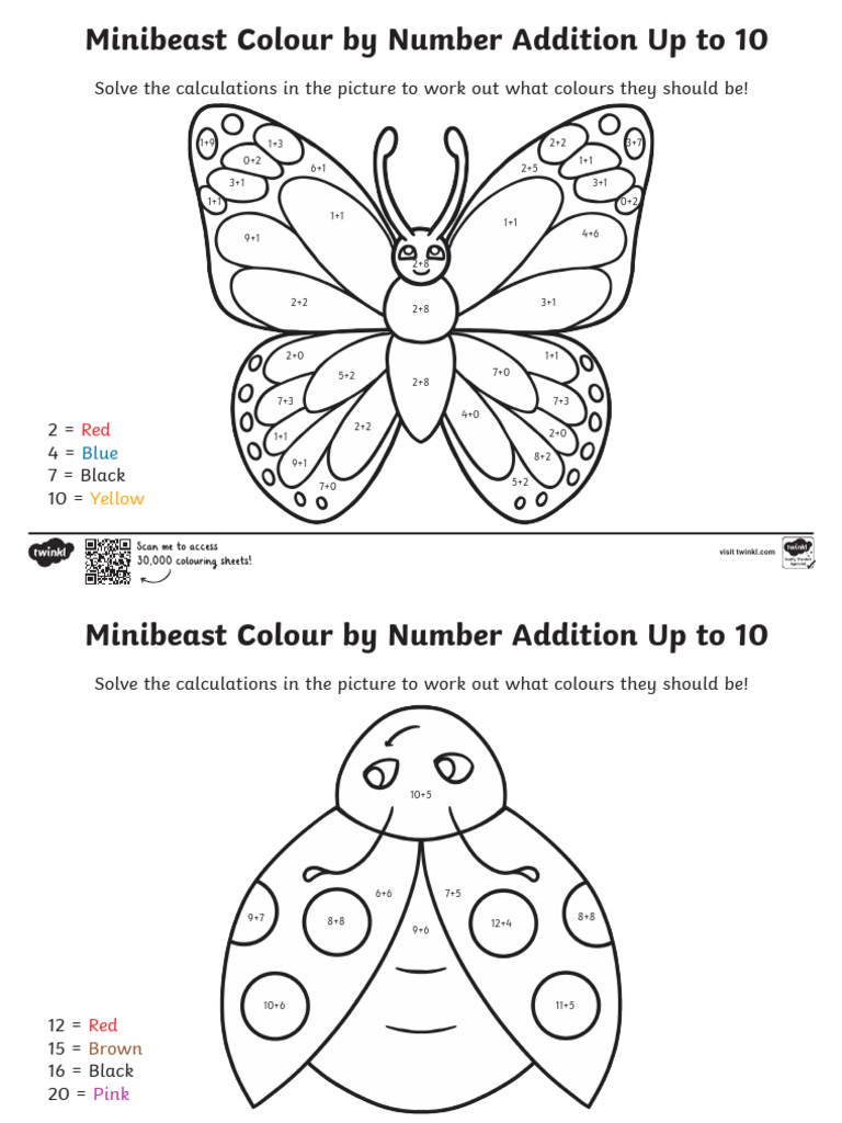T T 29397 Colour by Number Addition Activity Pack - Ver - 2 | PDF