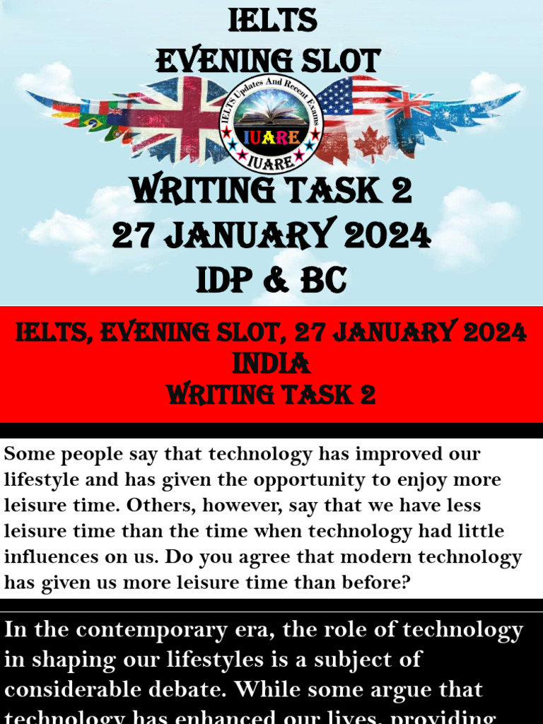 27 January 2024 Writing Task 2 Evening | PDF