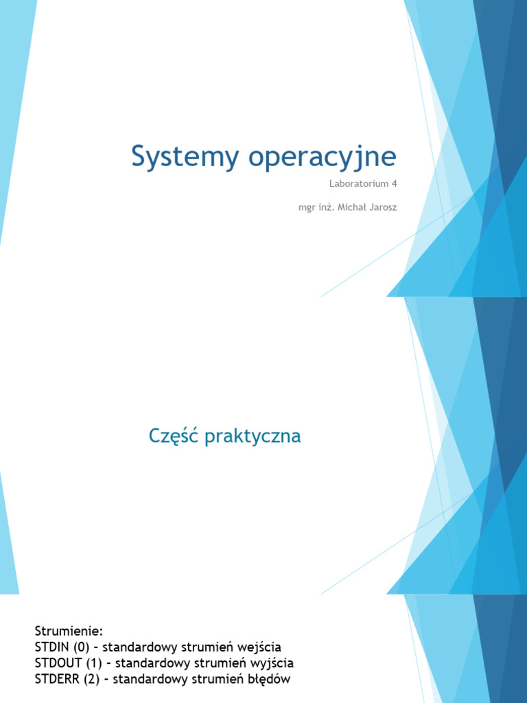 Systemy Operacyjne: Laboratorium 4 | PDF