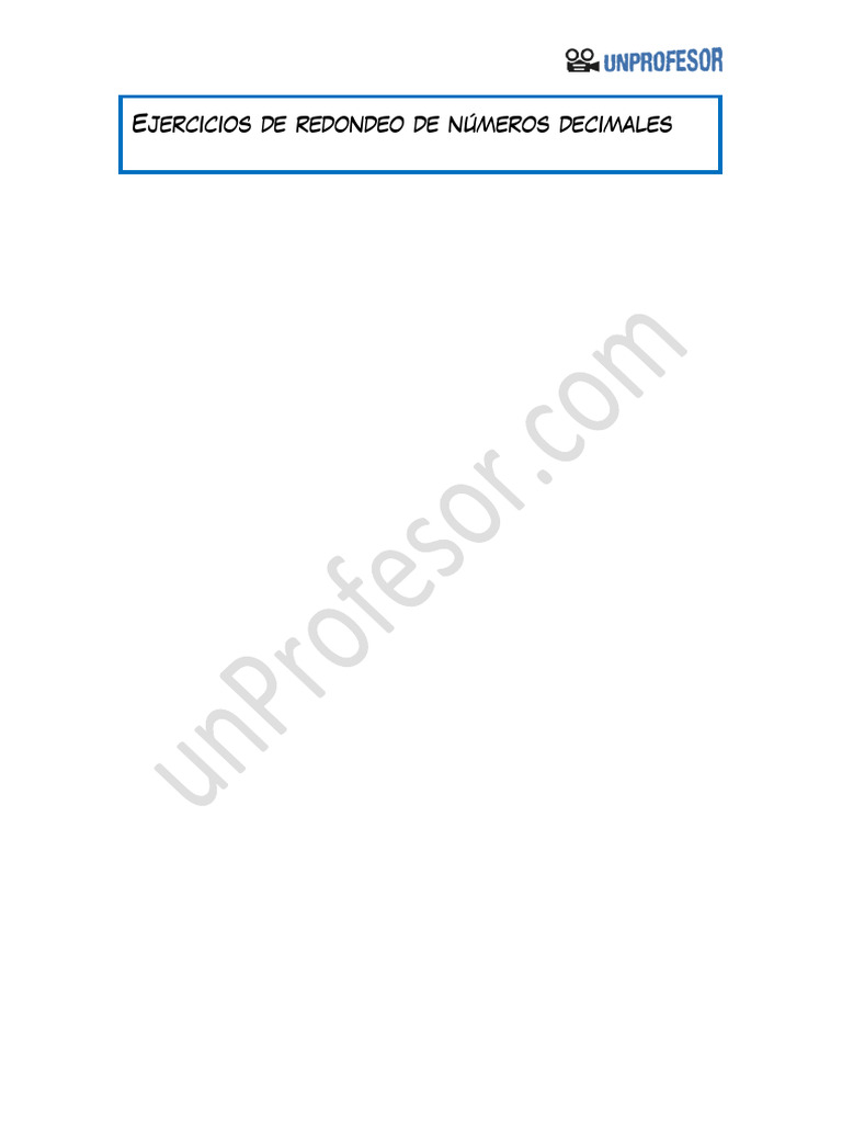 Ejercicio Redondeo de Numeros Decimales 379 | PDF