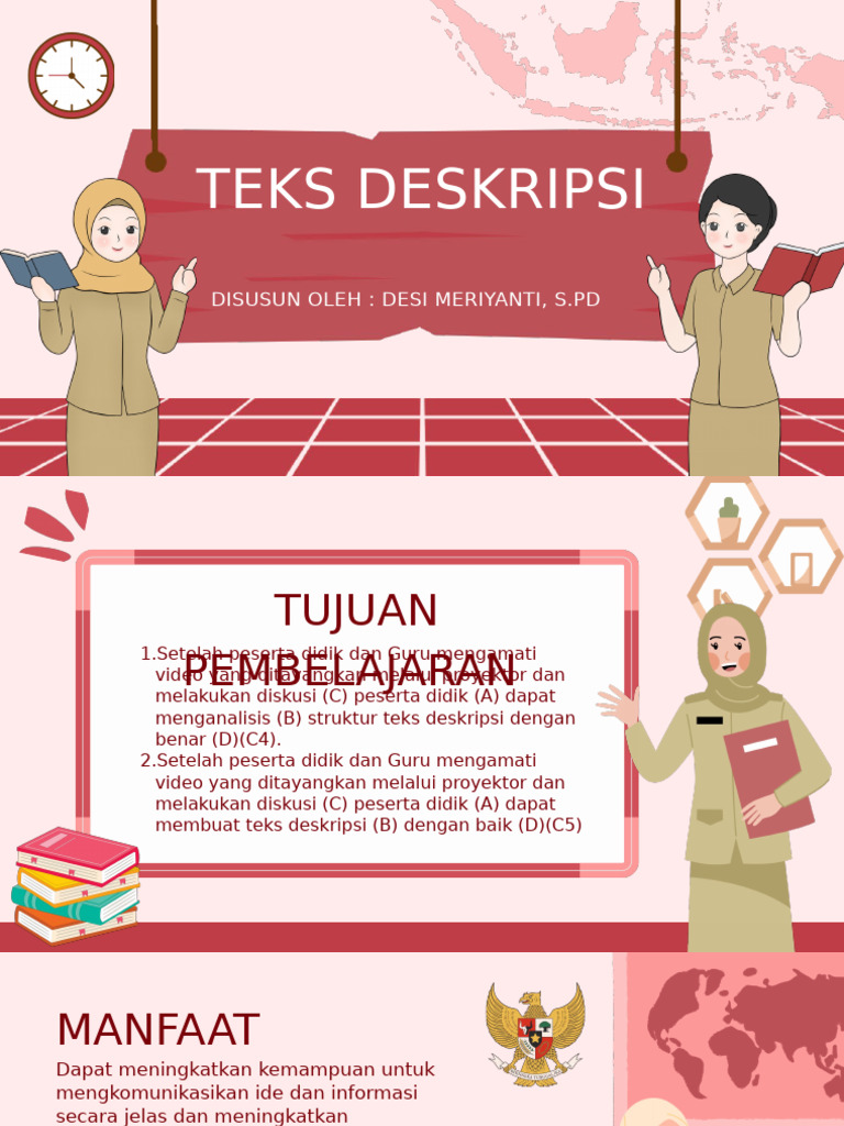 Tujuan Pembelajaran - Manfaat - Pengertian Teks Deskripsi - Struktur ...