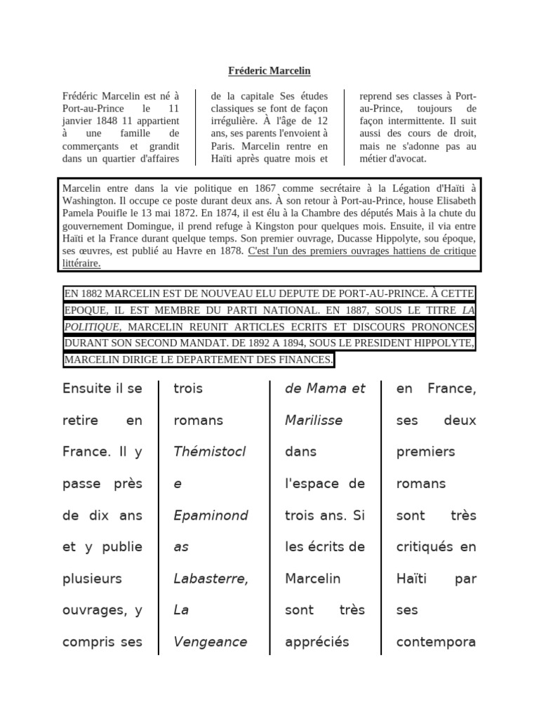 Fréderic Marcelin | PDF