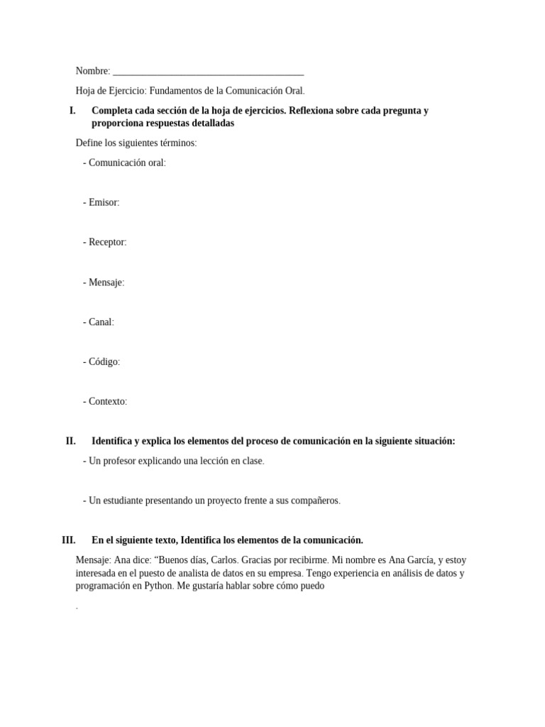 Hoja de Ejercicio Taller de Redacccion | PDF