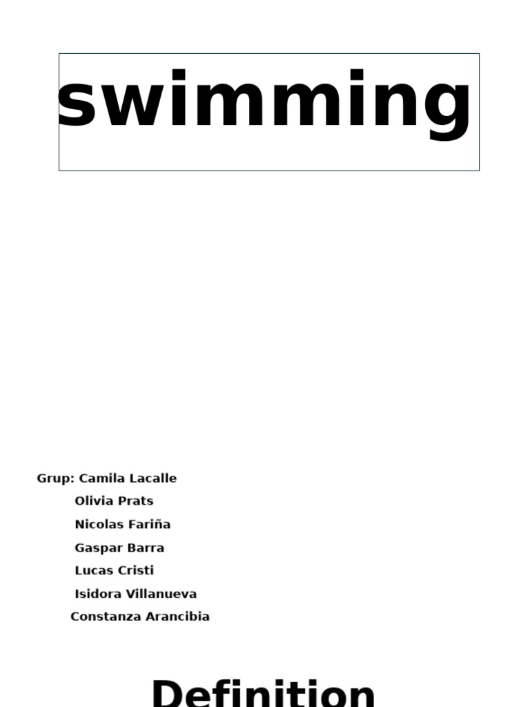 Ingles swimming | PDF