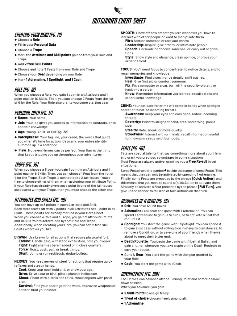 OG Cheat Sheet | PDF