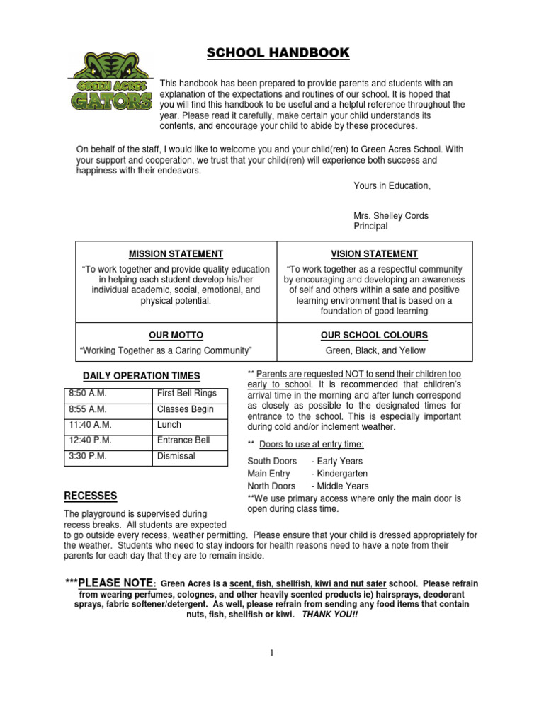 School Handbook | PDF