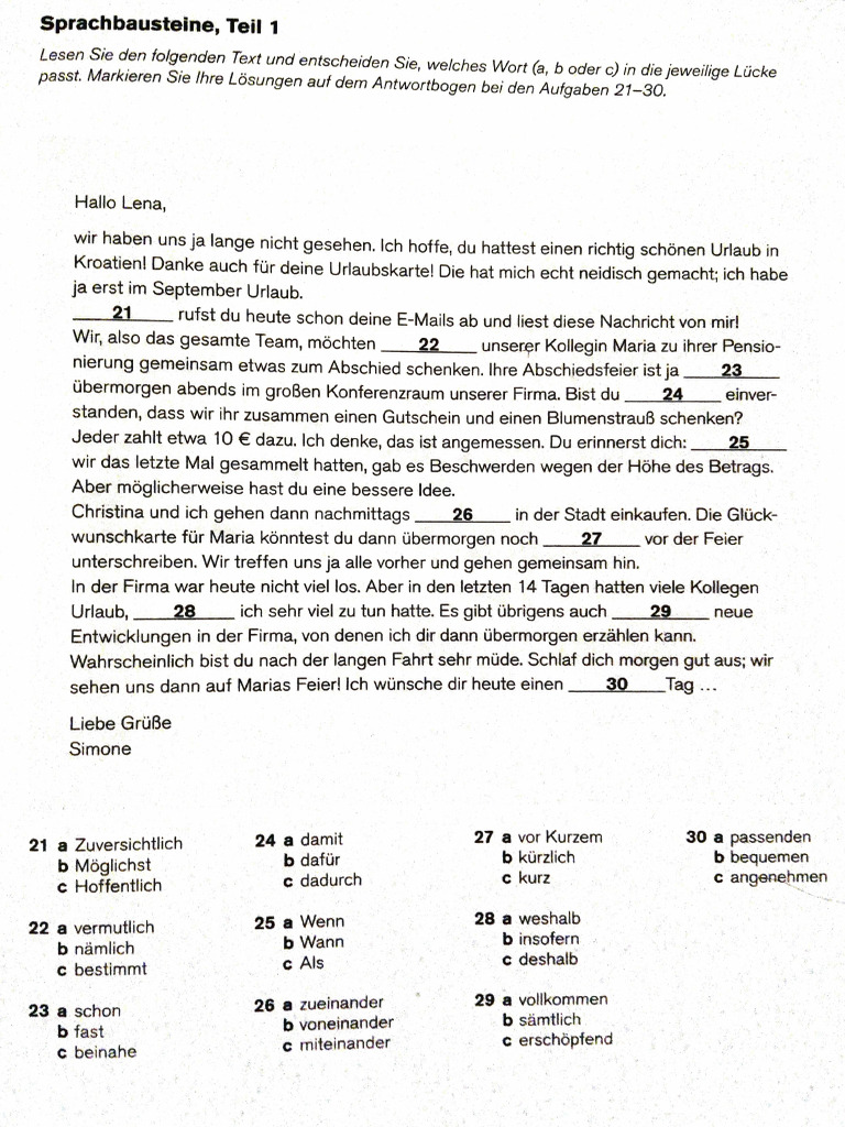Sprachbausteine | PDF