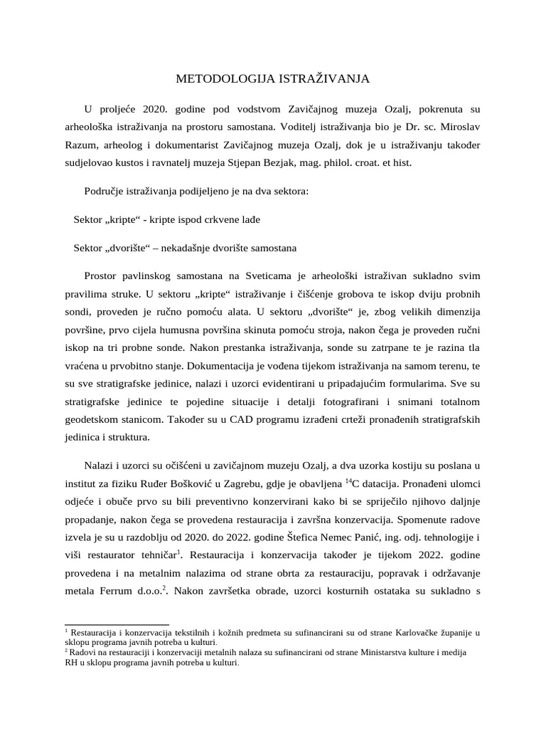 Metodologija Istraživanja | PDF