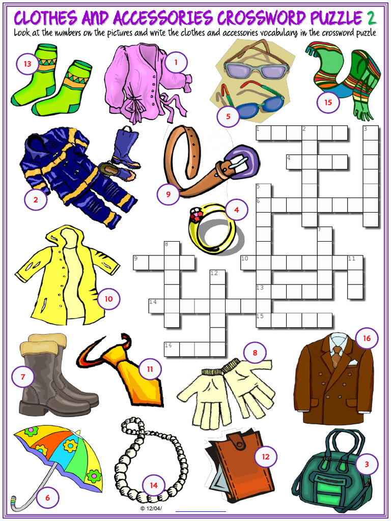 Clothes and Accessories Vocabulary 3 | PDF