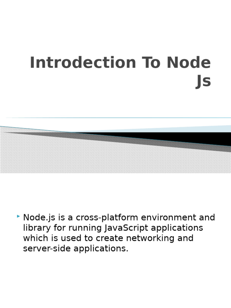 Introdection To Node Js | PDF
