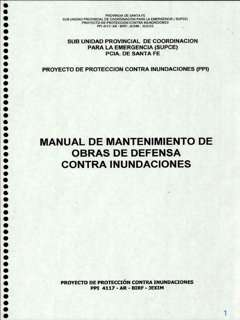 Manual de Mantenimiento de Obras de Defensa Contra Inundaciones | PDF