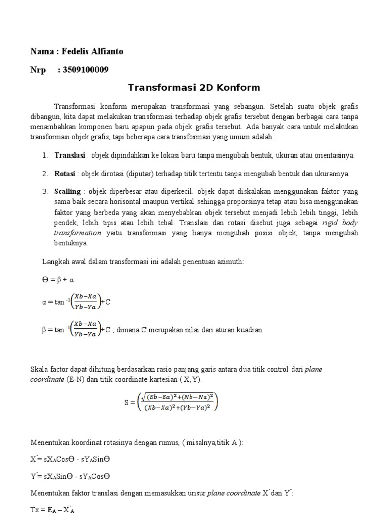 Transformasi 2D Konform | PDF