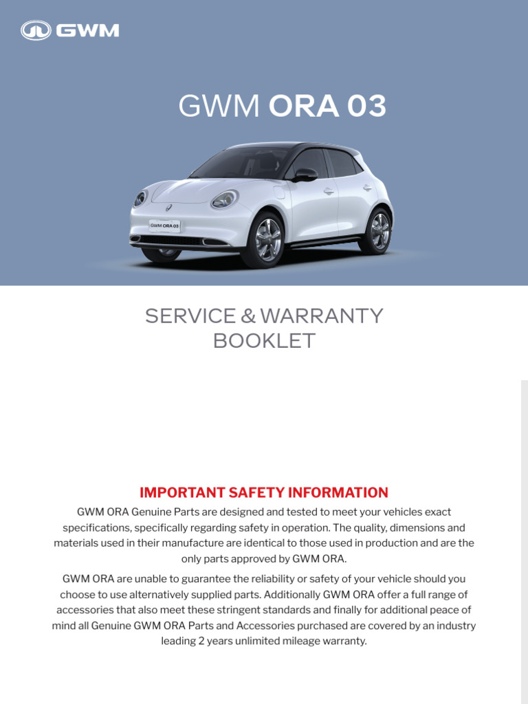 ORA 03 EU warranty booklet | PDF
