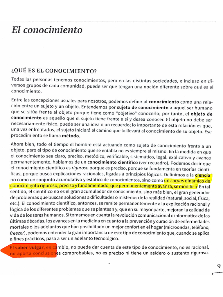 El Conocimiento | PDF