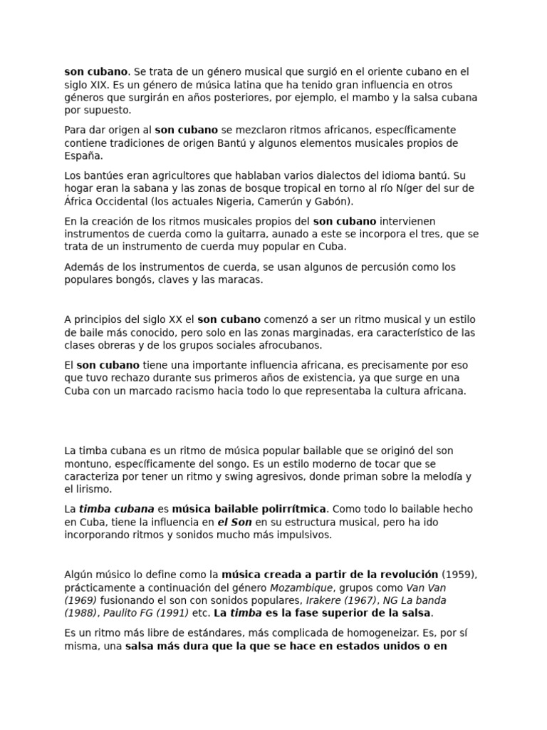 Son Cubano | PDF