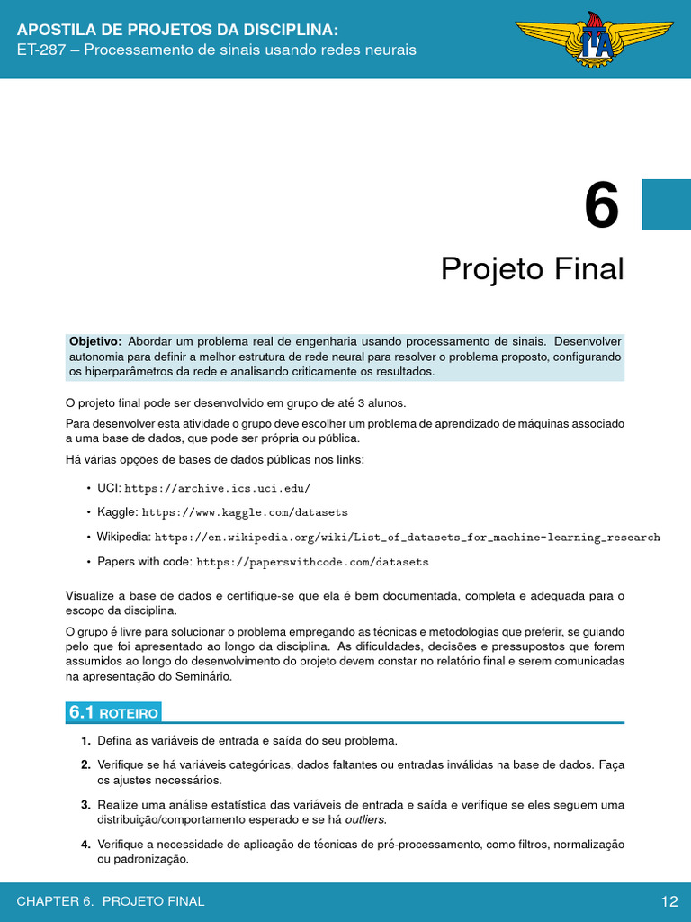 Projeto de Redes Neurais em Sinais | PDF | Rede neural artificial ...