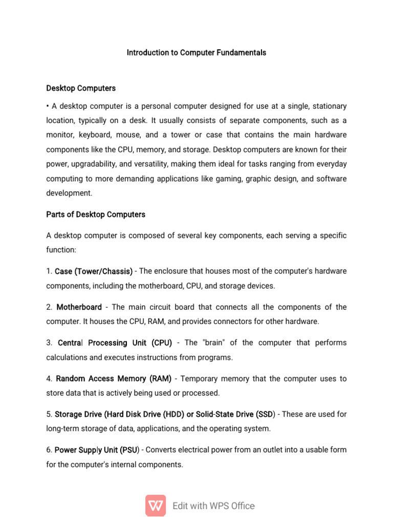 Introduction to-WPS Office | PDF | Computer Hardware | Computer Keyboard