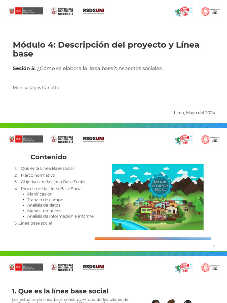 M4 - Sesión 5 - Línea Base Social | PDF