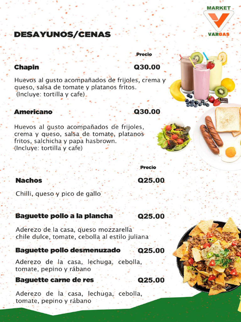 Menu Market Vargas | PDF