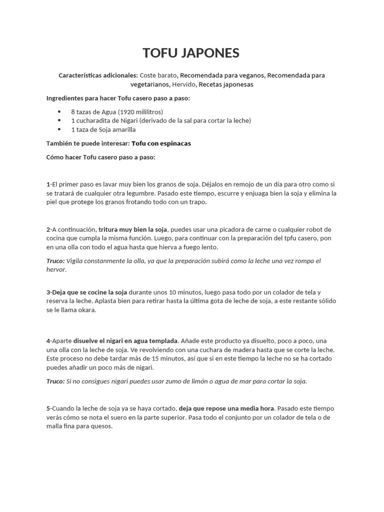 Tofu | PDF | tofu | Queso