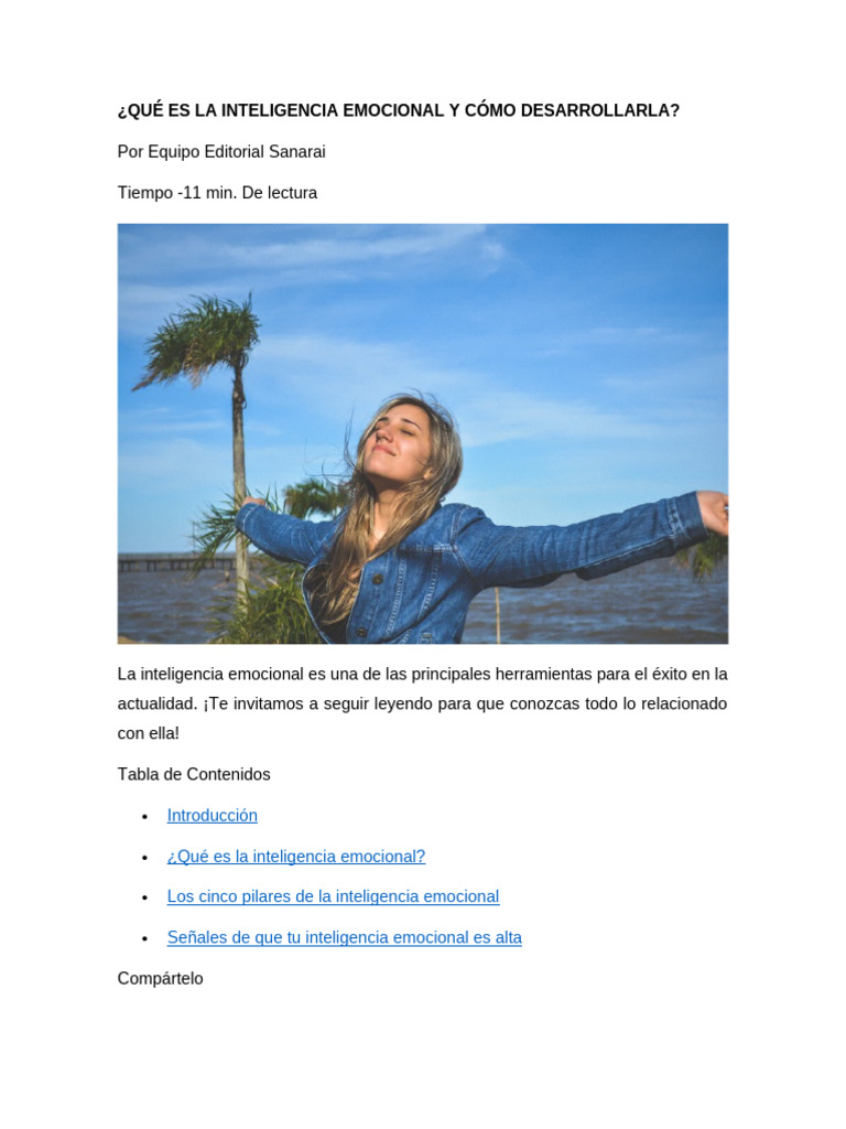 Qué Es La Inteligencia Emocional y Cómo Desarrollarla | PDF