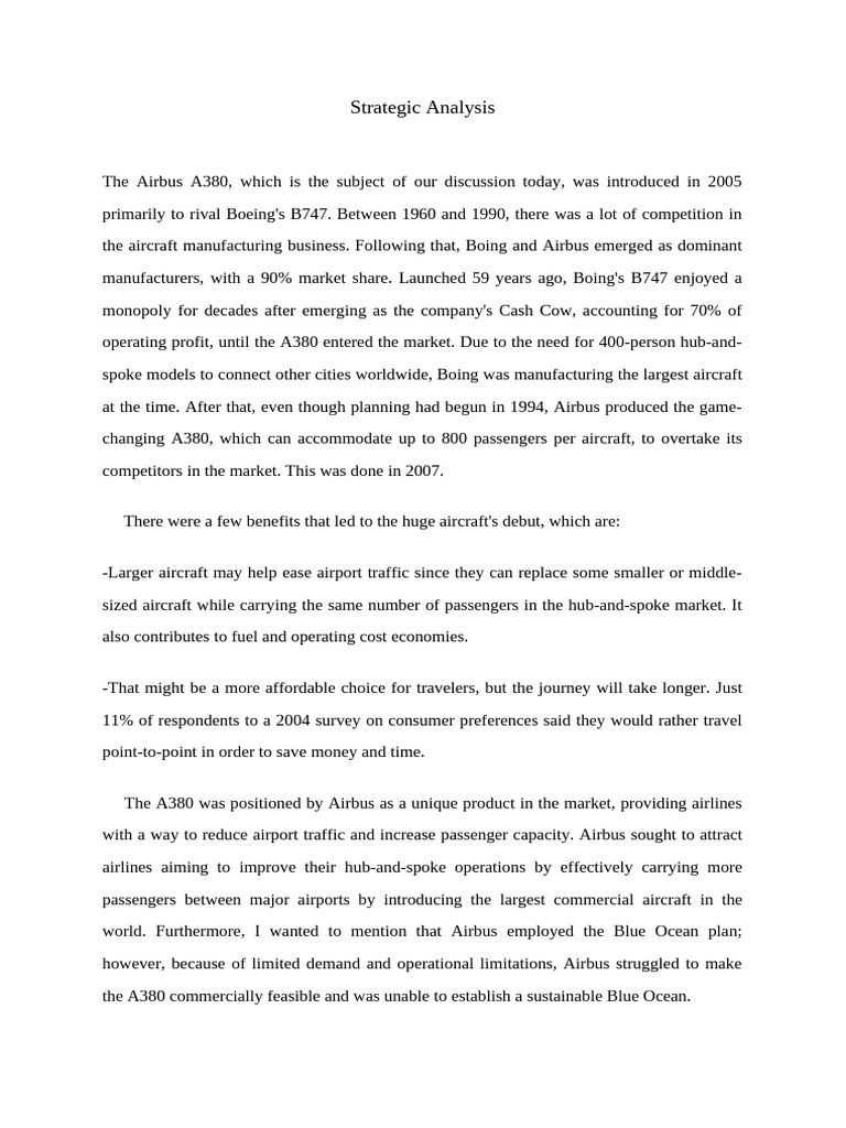 Strategic Analysis | PDF