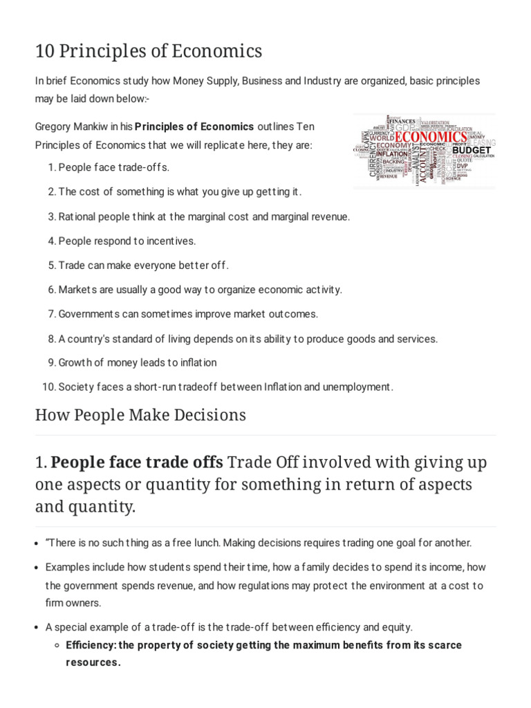 10 Principles of Economics | PDF