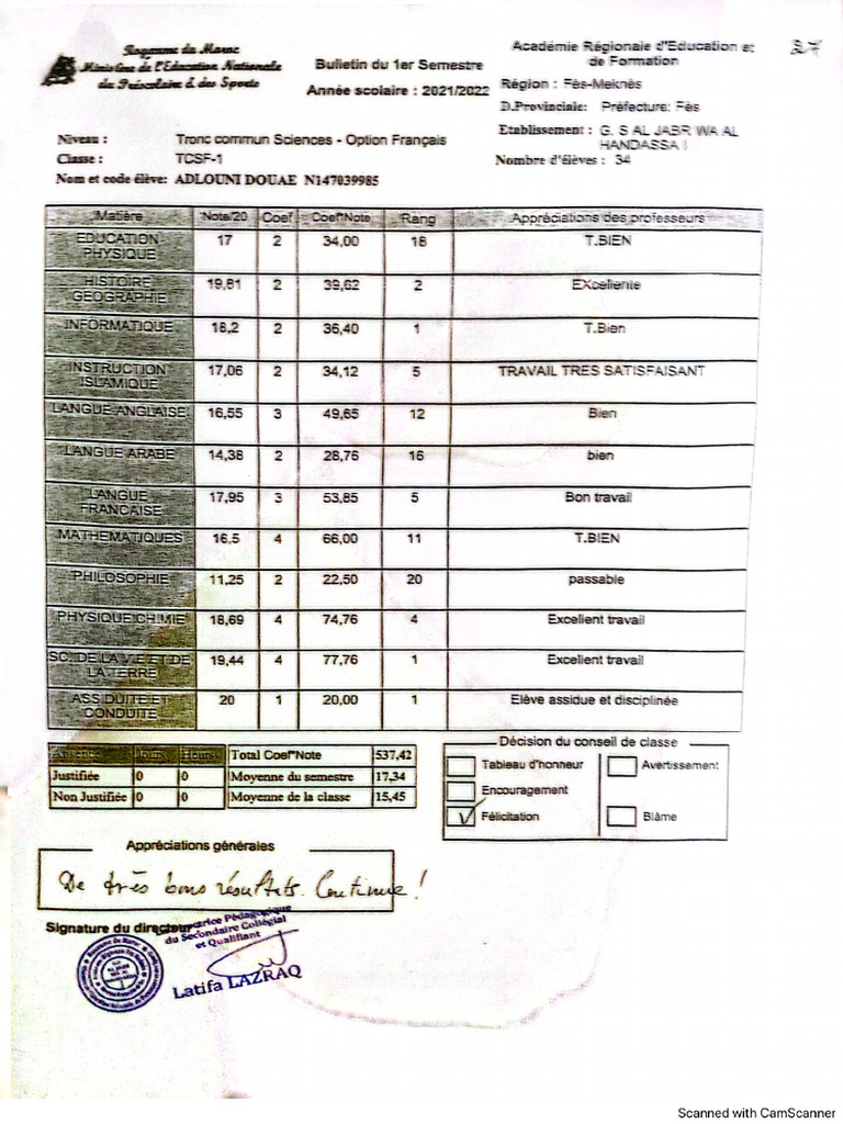 High School Transcript 1 | PDF