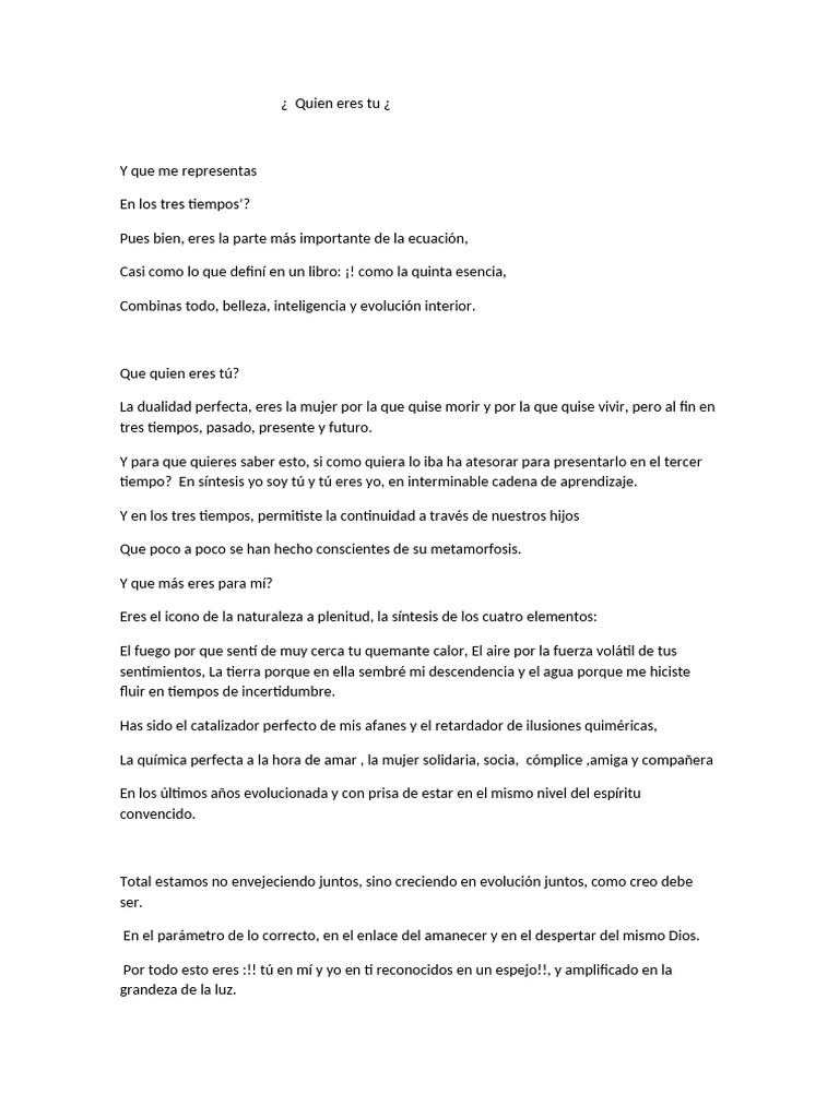 Quien Eres Tu | PDF