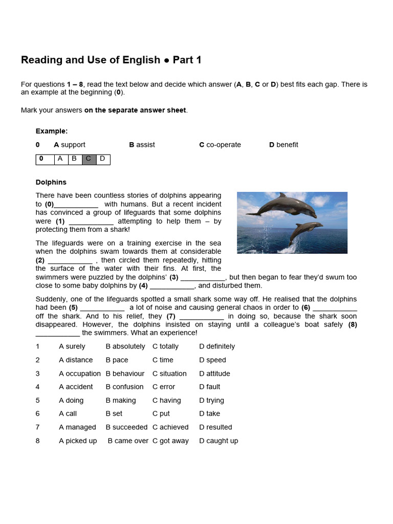 Paper 1 - Reading and Use of English | PDF