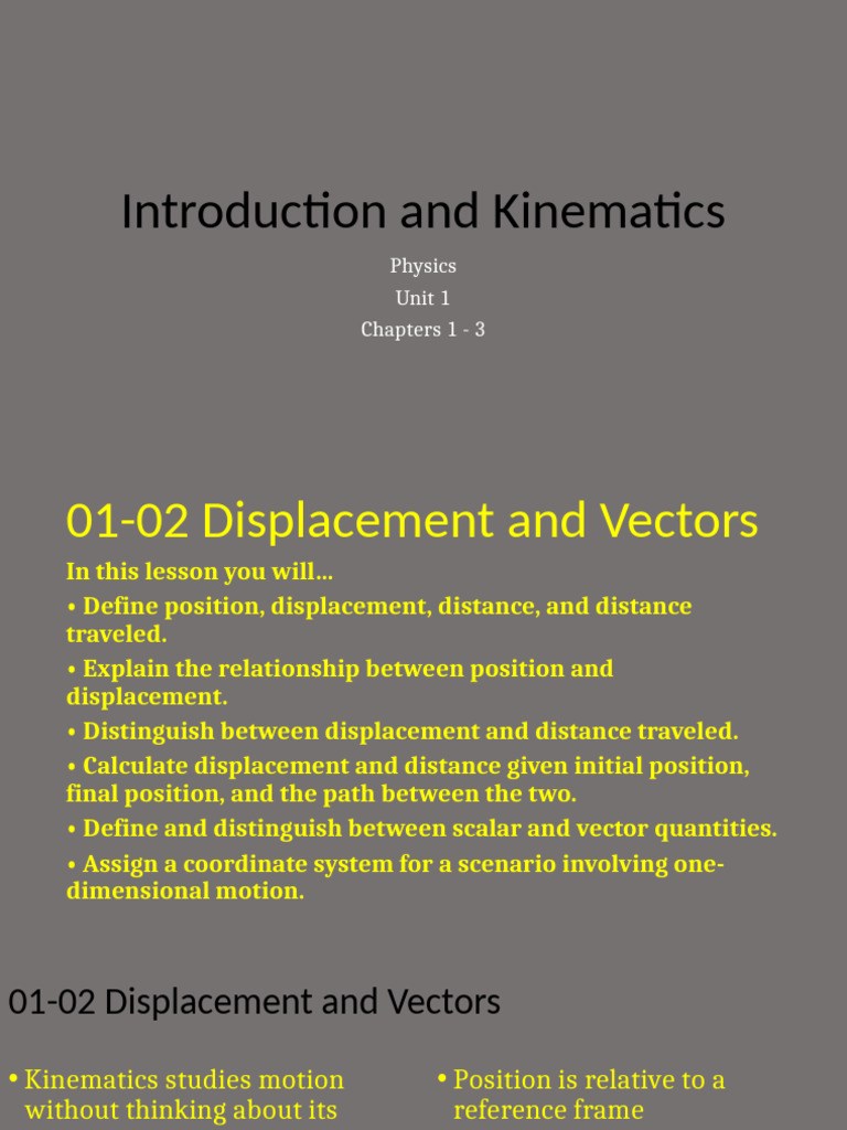 Physics 01-Introduction and Kinematics (2018) Lab | PDF