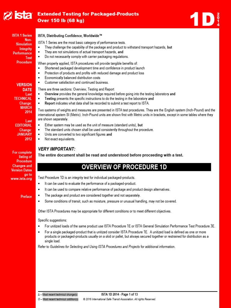 4.ISTA Procedure 1D 14-12 | PDF