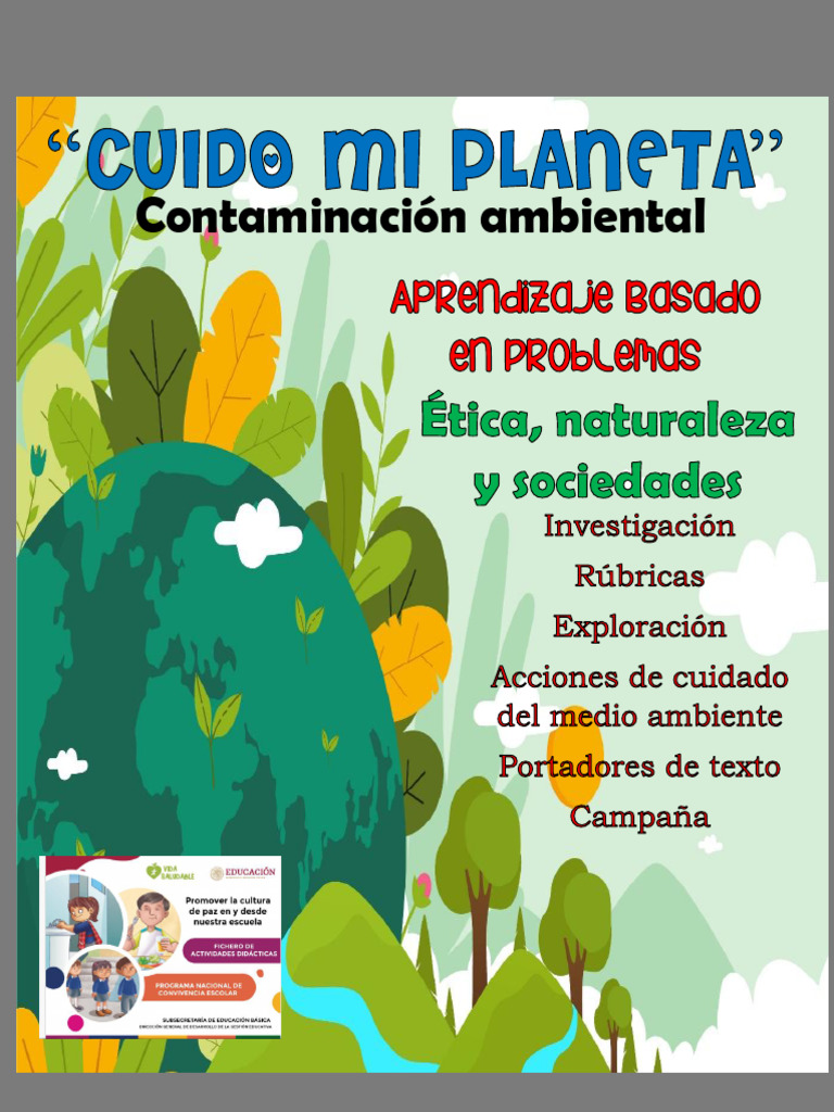 Cuido Mi Planeta. Contaminación Ambiental Abp Esmey | PDF