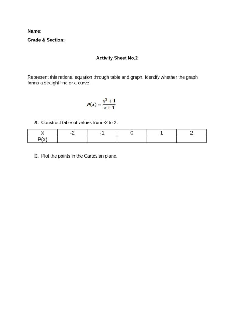 Act Sheet 2 | PDF