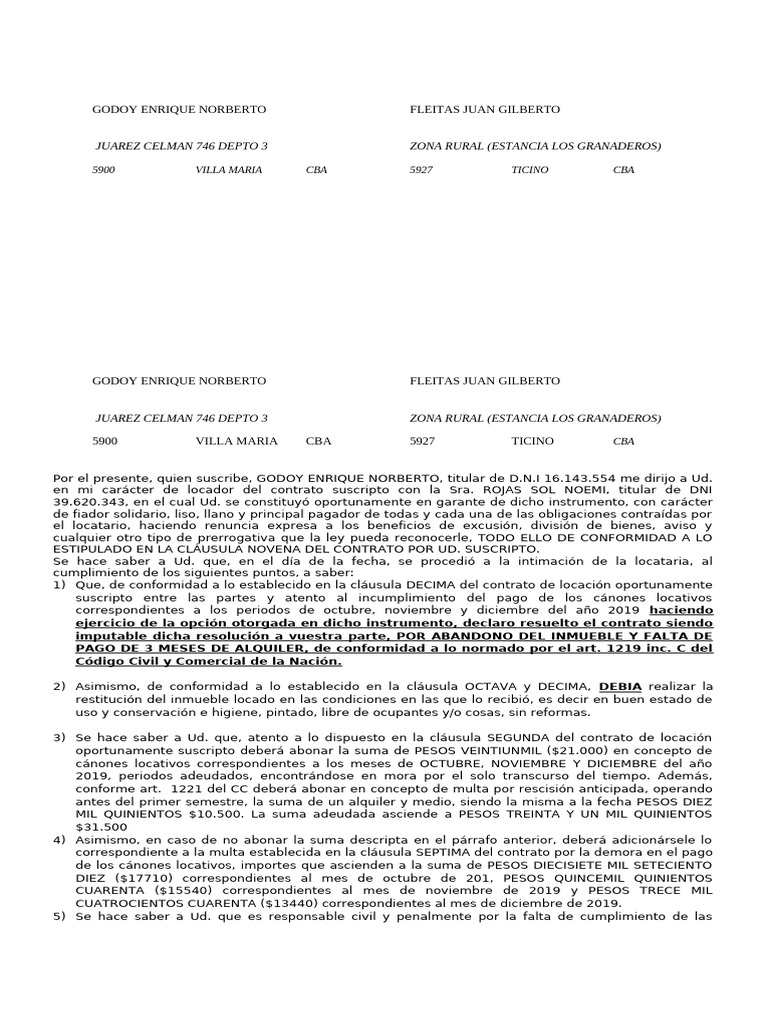 CARTA DOC BUSTOS GODOY | PDF