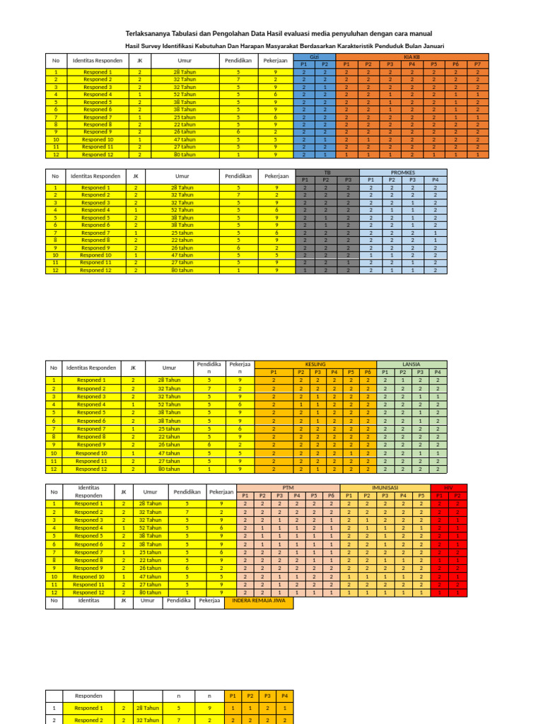 Laporan Tabulasi | PDF
