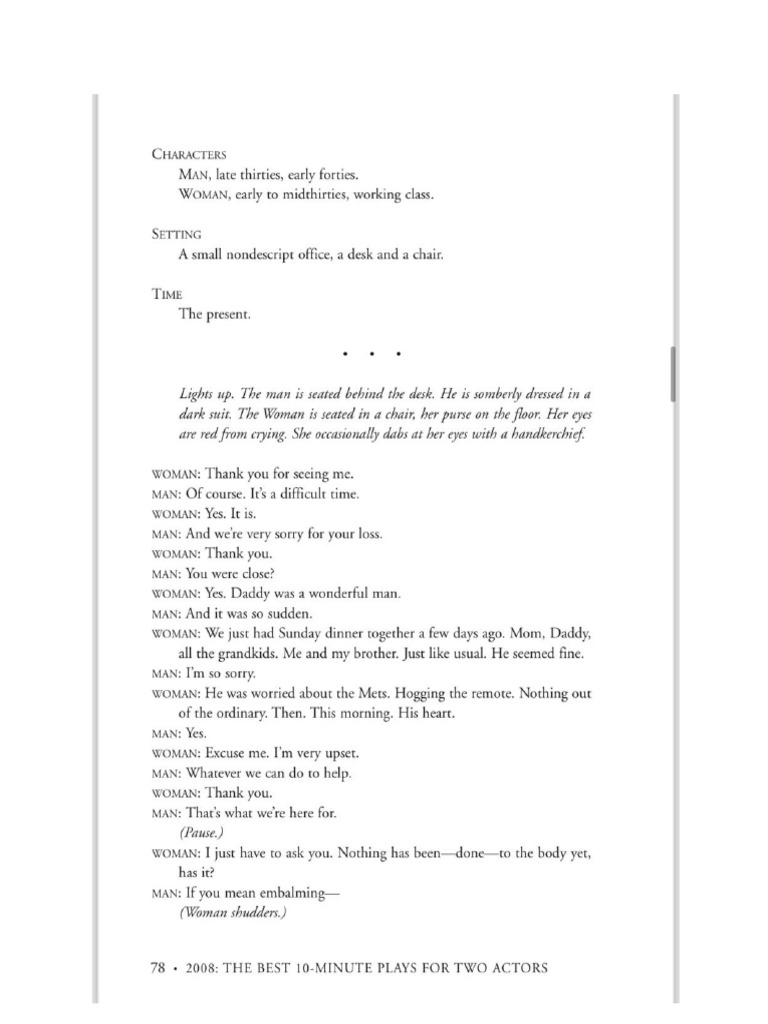 The Funeral Home Script | PDF