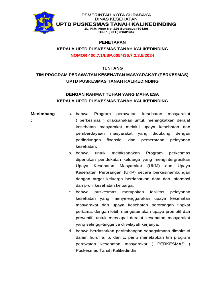SP Perkesmas | PDF